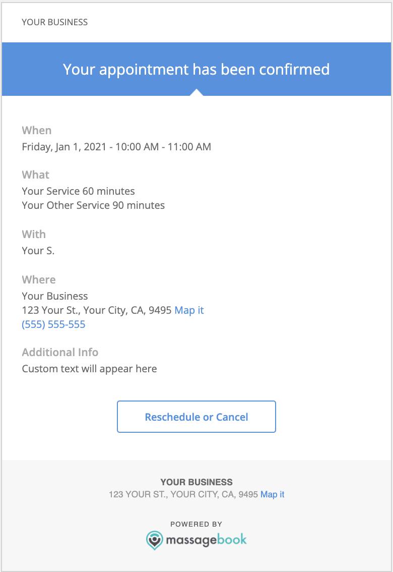 Sending Automated Appointment Emails to Clients – MassageBook