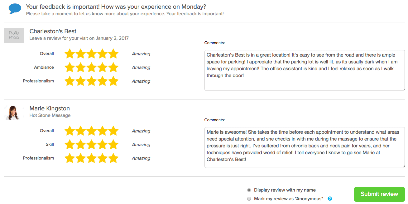 How do I submit a Review Request as a Client? – MassageBook