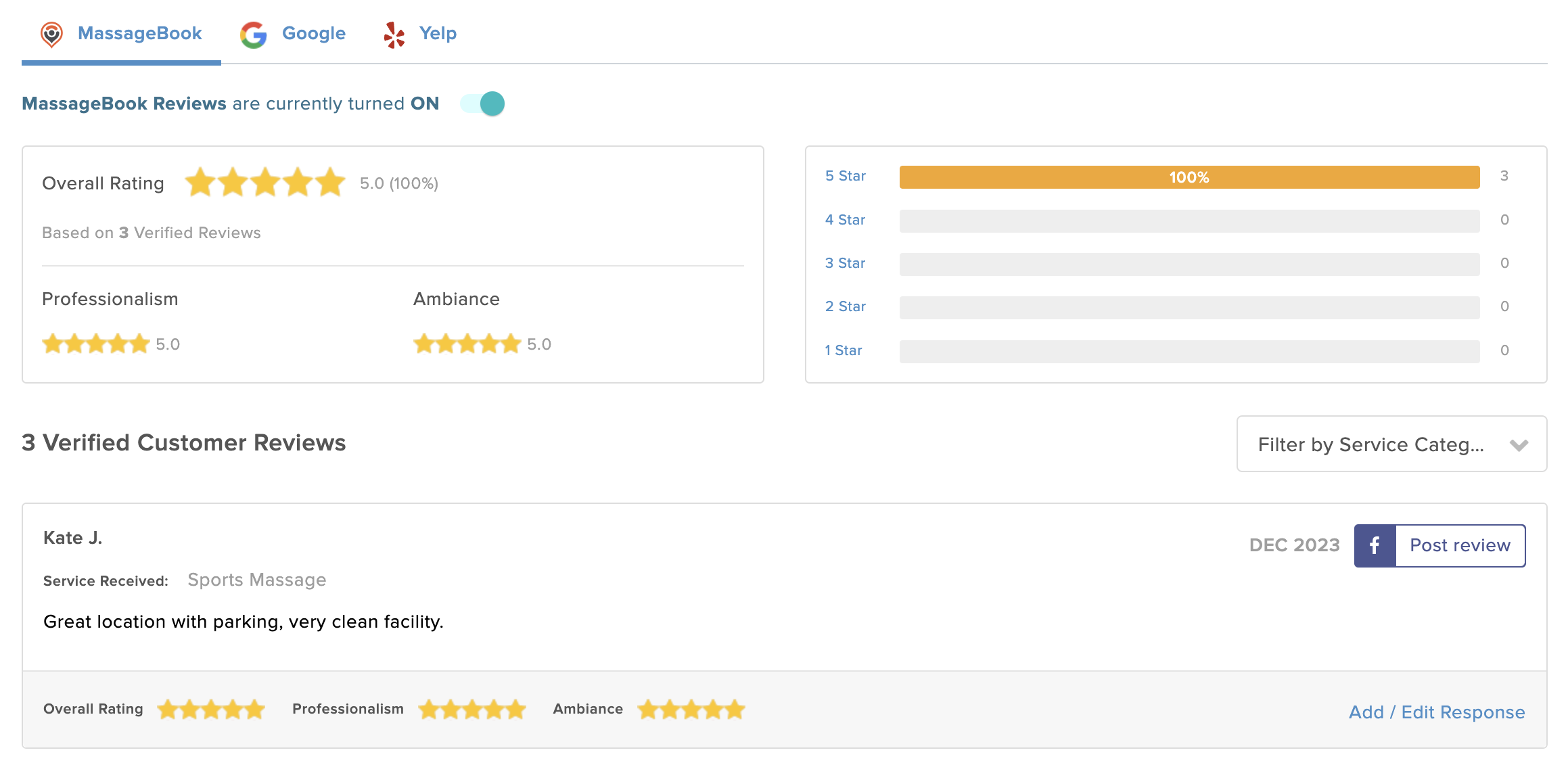 Where Do Reviews Display? – MassageBook